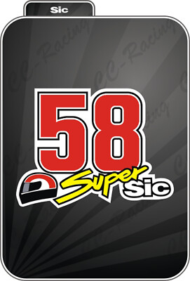 1 Autocollant Sic 58 Super Sic Simoncelli 105 X 100 MM Big C | eBay