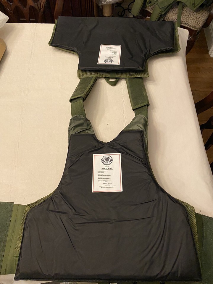 Green2 Tactical Black Vest With Level 3a Soft Armor Inserts | eBay