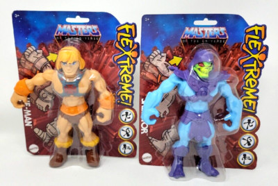 Masters of the Universe Flextreme He-Man & Skeletor Mattel Action ...