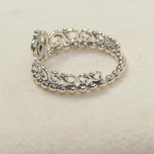 PANDORA Sterling Silver My Princess Stackable Ladies Ring 190880CZ58 ...