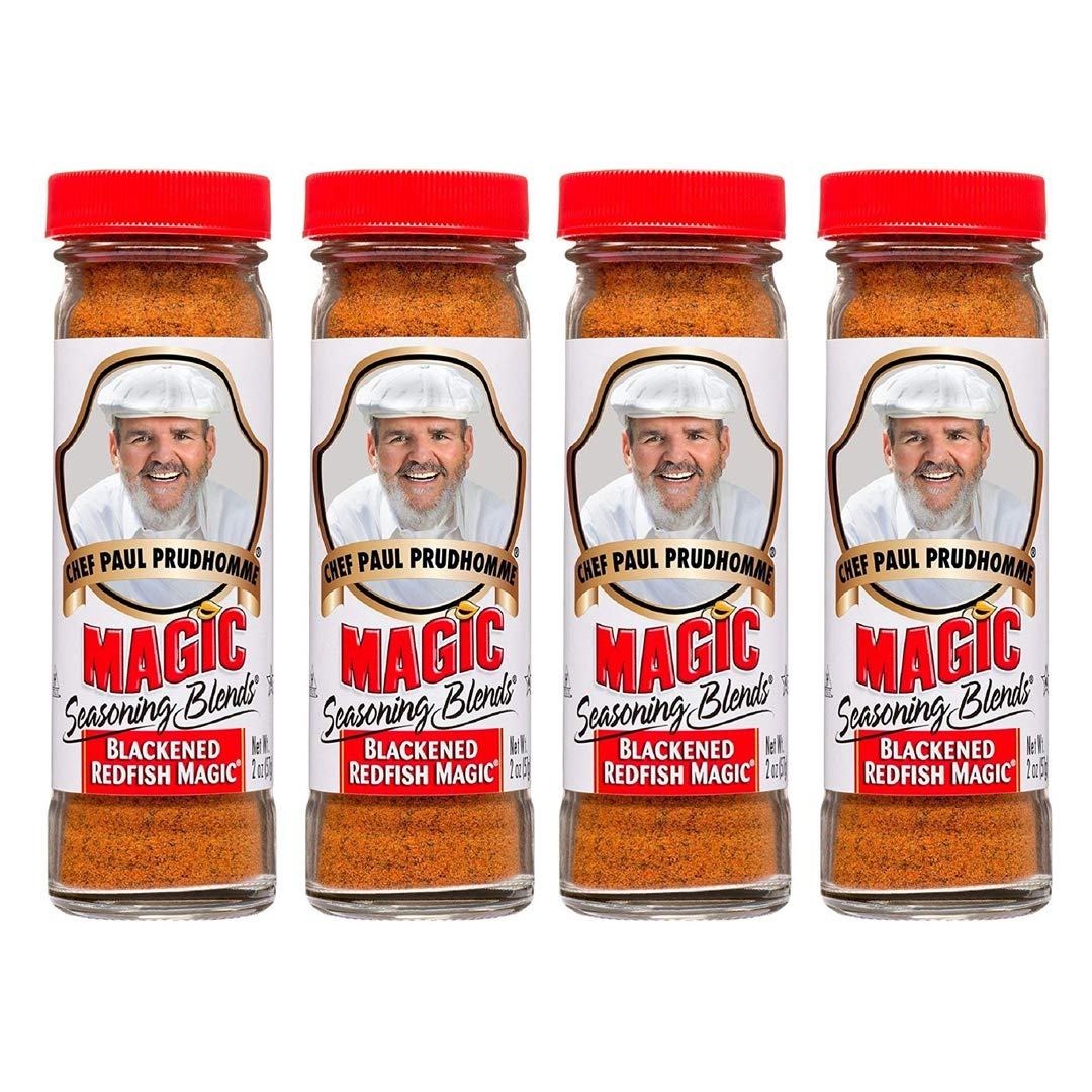 Pack of 4 Chef Paul Blackened Redfish Magic Seasoning, 2-Ounce Bottles ...