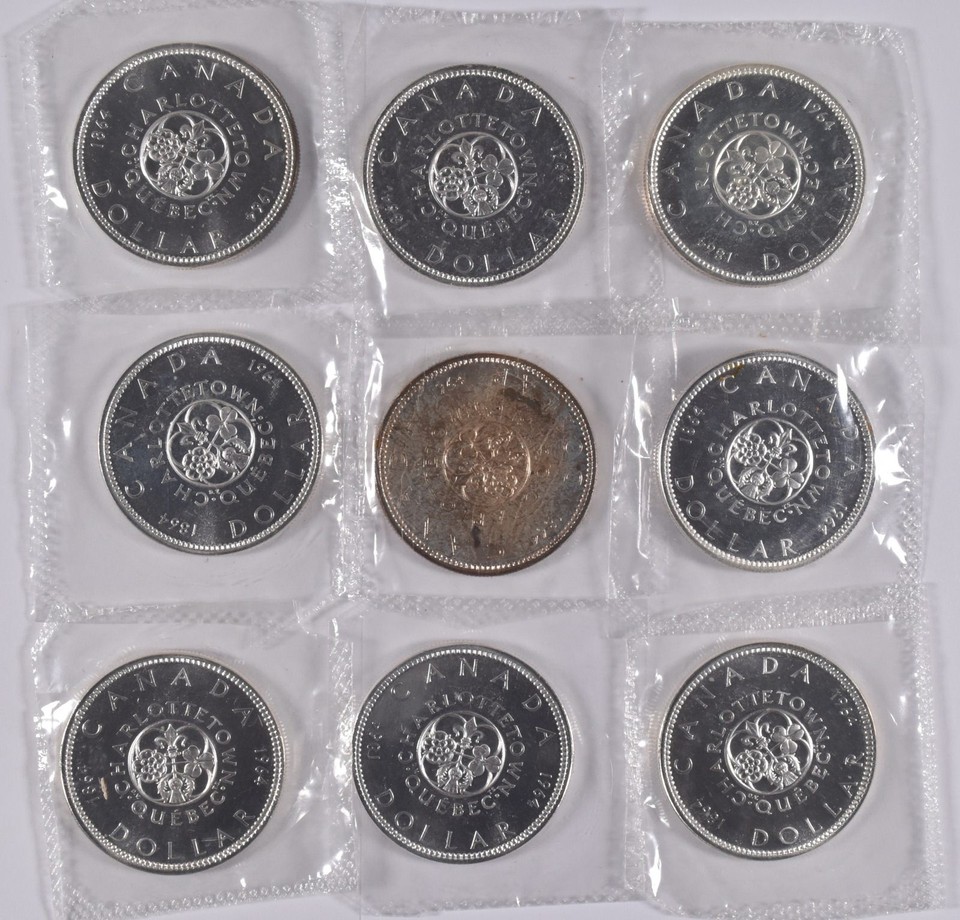 Proof Like PL 1964 80% Silver Canadian Canada Silver Dollar Sealed ...