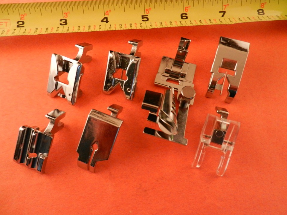 7 piece Special foot set Bernina Bernette 50,55,70H,75,80,80E,82E,90 ...