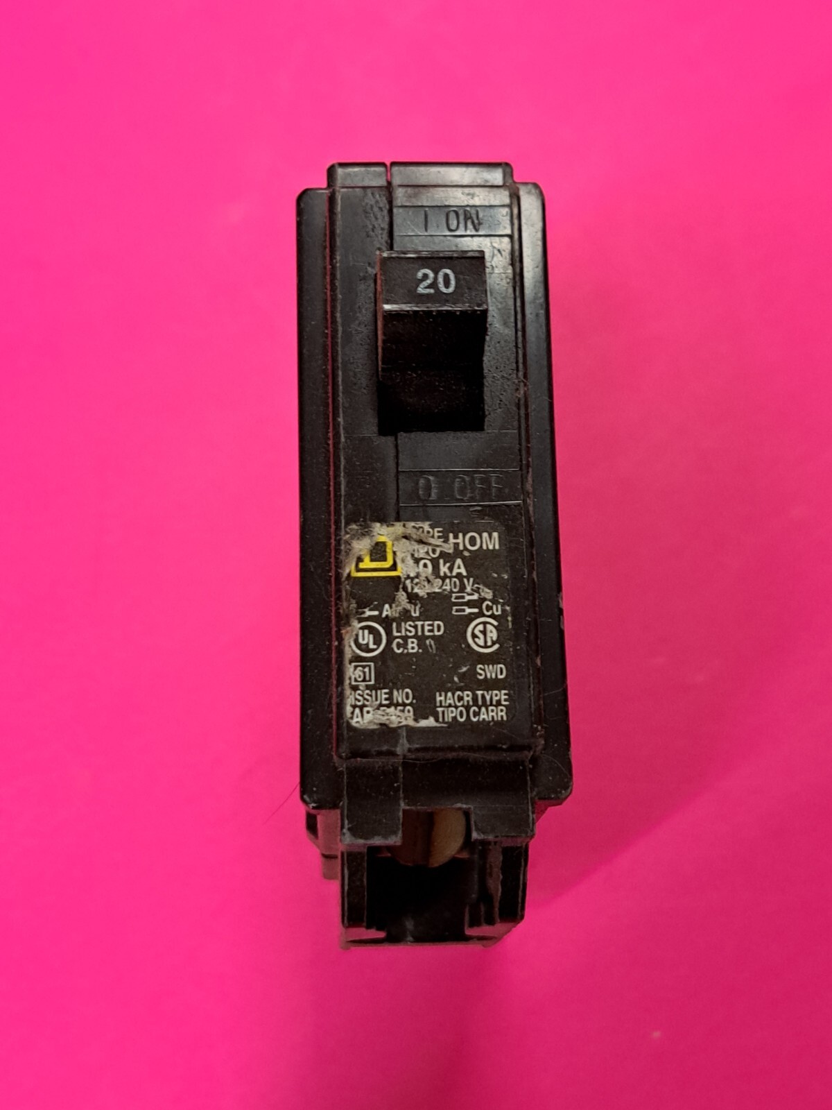 Square D HOM 20A Miniature Circuit Breaker, 10 KA | eBay