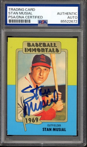 STAN MUSIAL Signed PSA/DNA Authentic HOF AUTO Baseball Immortals ...