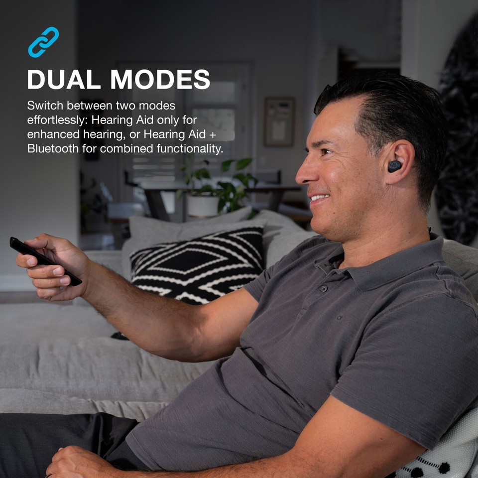 Hearing Aids JLab Hear OTC & Bluetooth Earbuds, 4 Presets Modes ...