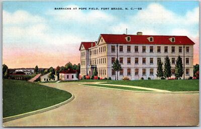 Fort Bragg North Carolina NC, Barracks at Pope Field, Driveway, Vintage ...