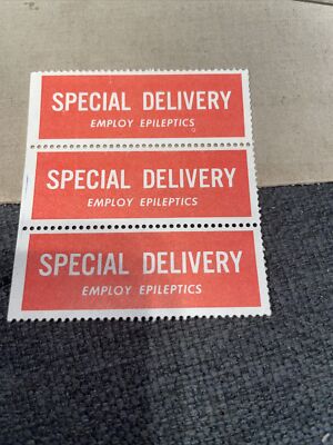 SPECIAL DELIVERY stamps strip of 3 MNH | eBay