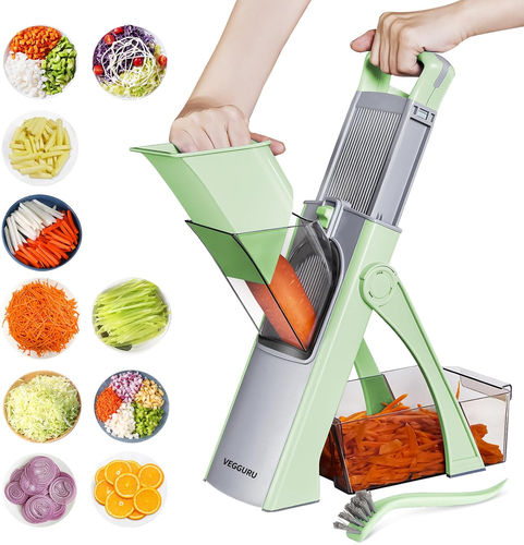 Safe Vegetable Mandoline Slicer for Kitchen, Thickness Adjustable ...