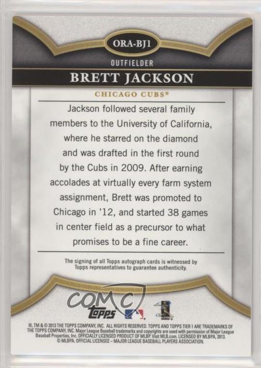 2013 Topps Tier One - On the Rise Autograph Silver Ink #ORA-BJ1 Brett ...