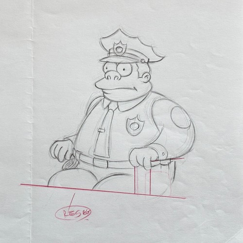 The Simpsons (Season 17) Chief Wiggum Production Drawing LOT 91 | eBay