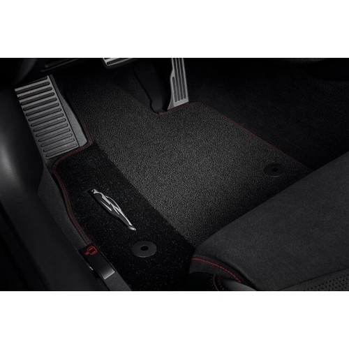 2020-2024 Corvette C8 Front Carpet Floor Mats 85103785 Black w/ Red ...