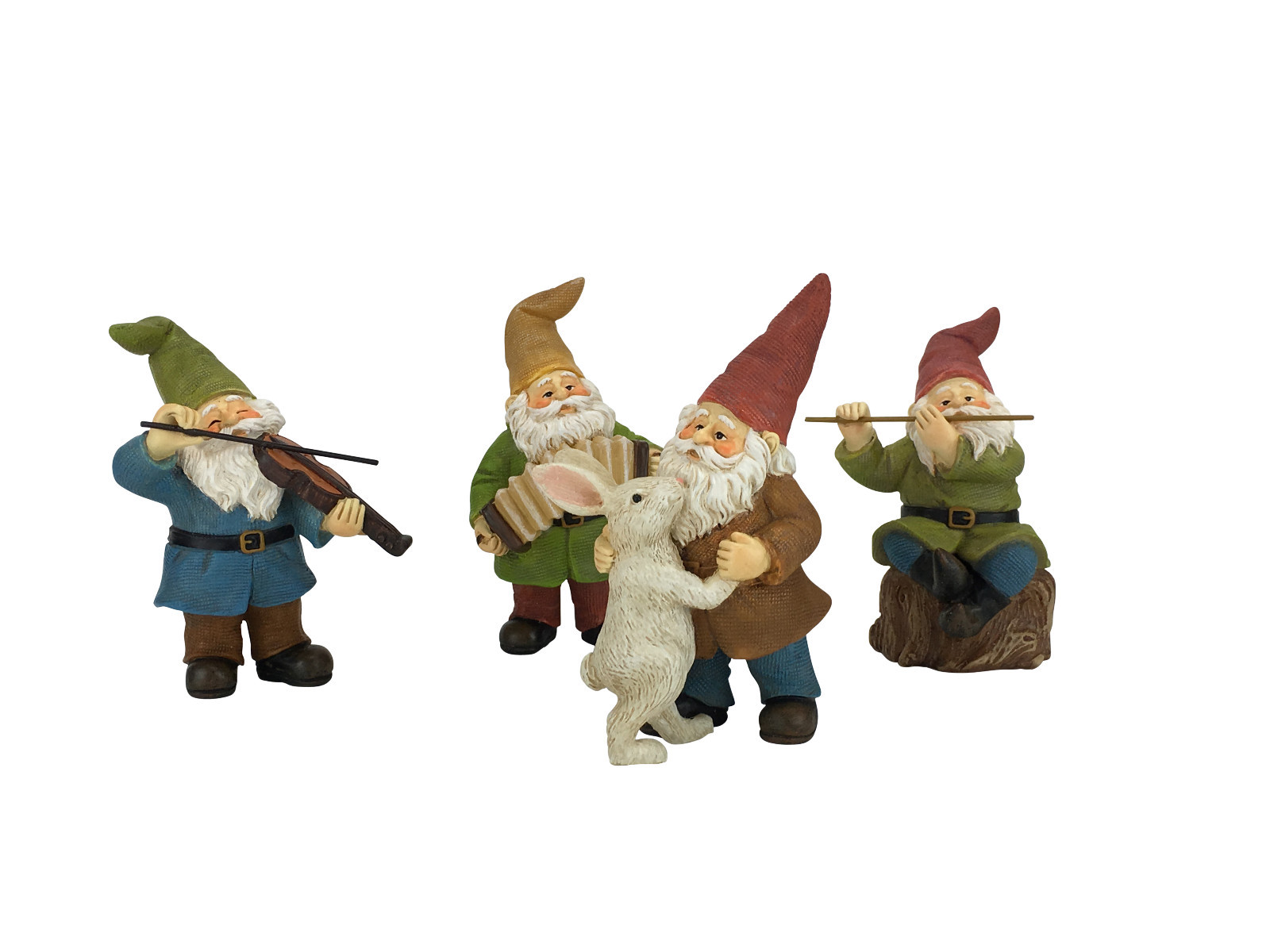 Miniature Gnomes Figurines - HAPPY GNOMES Dancing Celebration! - 4 ...