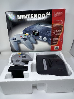 Nintendo 64 N64 System Console in Box Cleaned, Tested, All Authentic ...