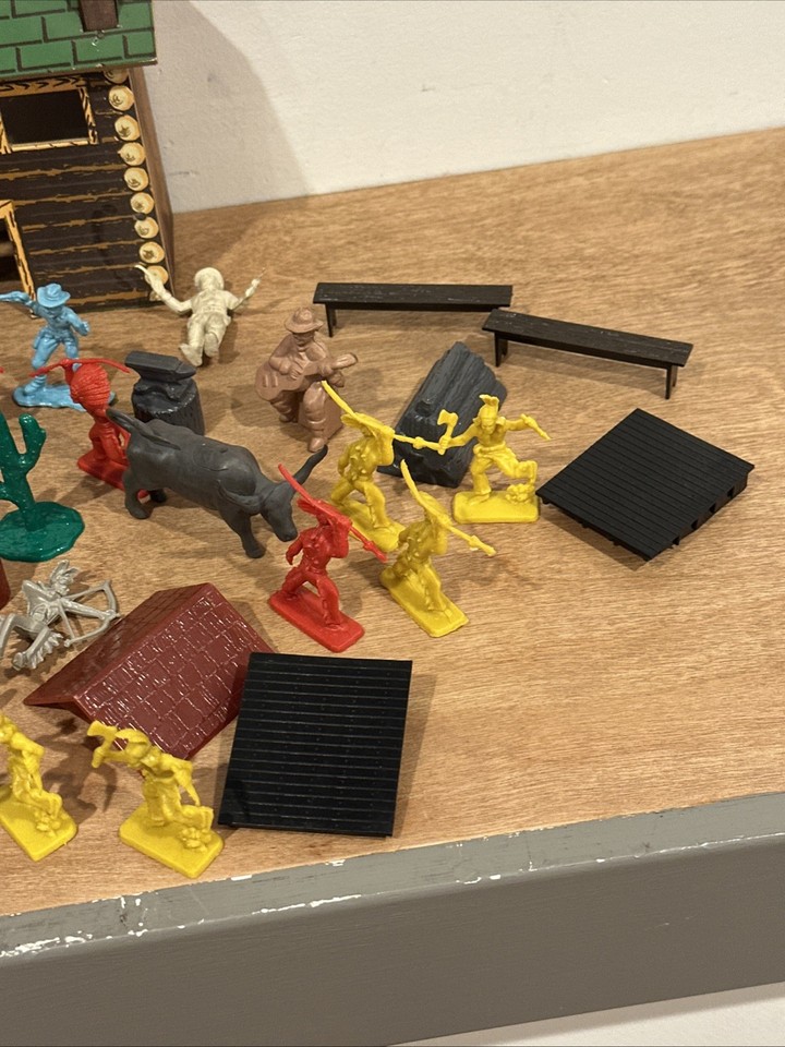 Vintage 1950s Louis Marx Toy Western Ranch Set With Original Box | eBay
