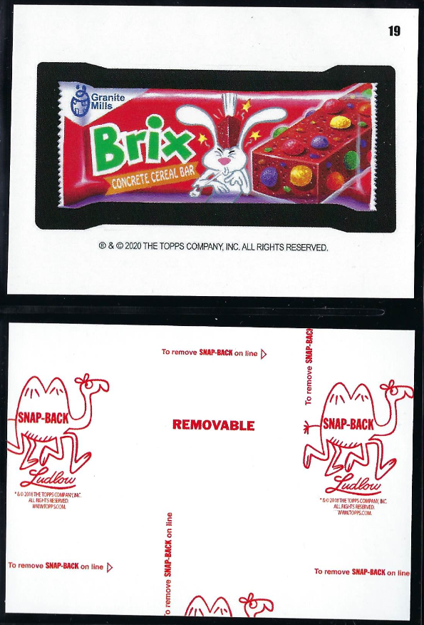 2020 Wacky Packages June Week 4 - BRIX - Ludlow Back - Trix Cereal ...