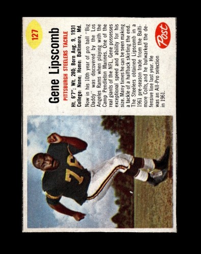 1962 Post Cereal Set-Break #127 Gene Lipscomb EX-EXMINT *GMCARDS* | eBay