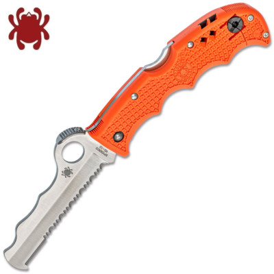 Spyderco Assist Rescue VG10 Combo Blade Orange FRN Handles Glass ...