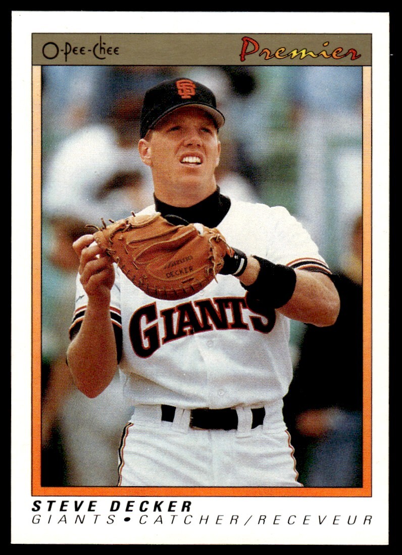 1991 O-Pee-Chee Premier Steve Decker San Francisco Giants #33 | eBay