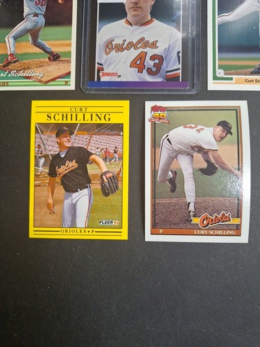 Curt Schilling Baseball Card Lot Of 5. One Rookie One Error | eBay