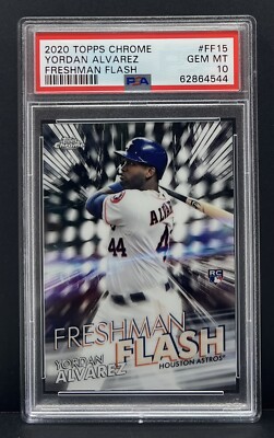 2020 Topps Chrome Freshman Flash Yordan Alvarez #FF15 PSA 10 - Houston ...