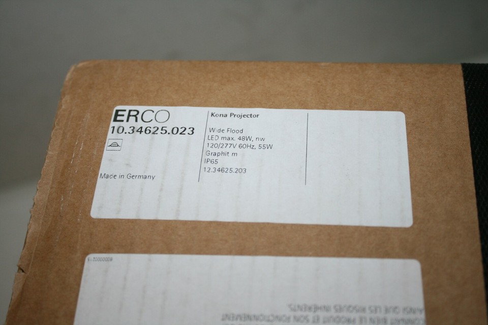 Erco LED Kona Projector 10.34625.023 Wide Flood 48W IP65 Graphit ...