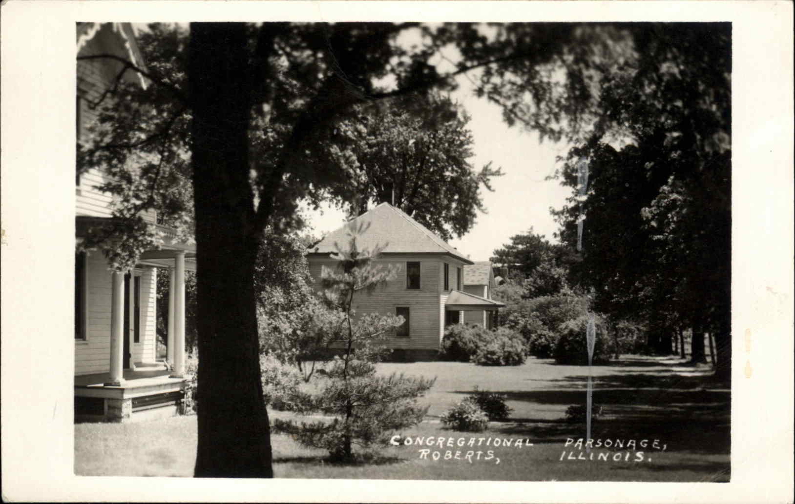 Roberts Illinois IL Congregational Church Vintage Real Photo Postcard ...