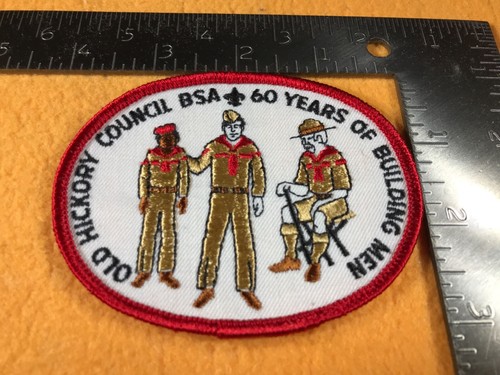 T2-100 BOY SCOUTS OF AMERICA PATCH -60 YEARS OF BUILDING MEN OLD ...