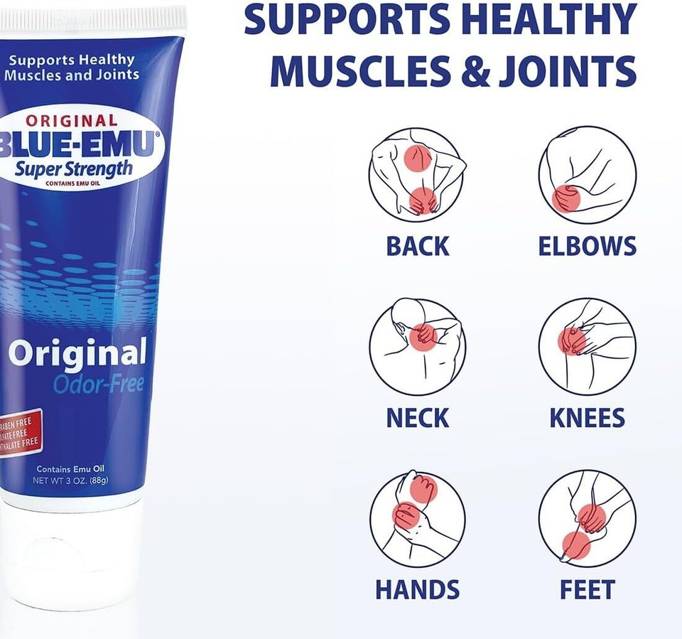 Blue Emu Original Super Strength Muscle and Joint Cream, Support for ...
