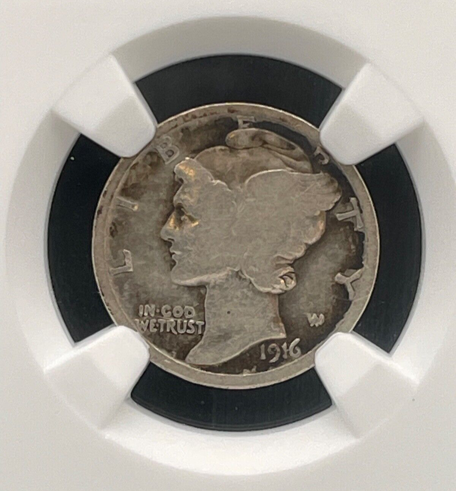 1916 D Mercury Dime NGC Very Good, Low Mintage Key Date Coin | eBay