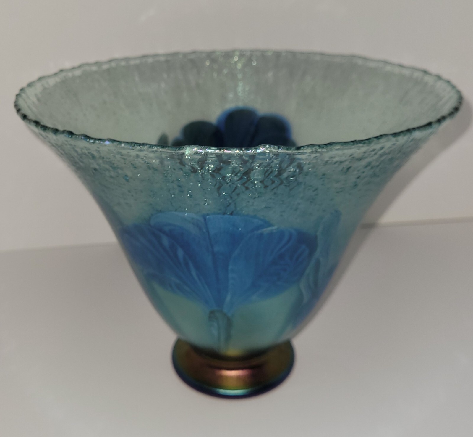 Vintage Signed Richard Satava Iridescent Art Glass Vase 1522 | eBay