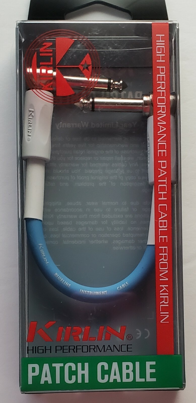 Kirlin Blueline BLI-203WF-6 Inch/BE 20 AWG Guitar Patch Cable 1/4" R ...