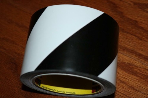 3M SAFETY STRIPE TAPE 5700 HAZARD IDENTIFICATION 3" X 36 YD WHITE BLACK ...