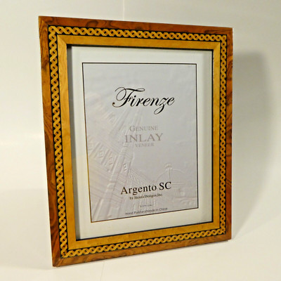 Firenze Inlay Veneer Wood Photo Frame For 8 x 10 Picture Design Argento ...