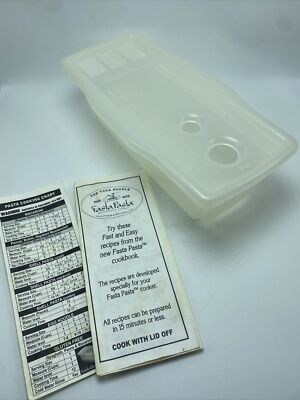 The Original Fasta Pasta Microwave Cooker Vintage + Cooking Chart | eBay