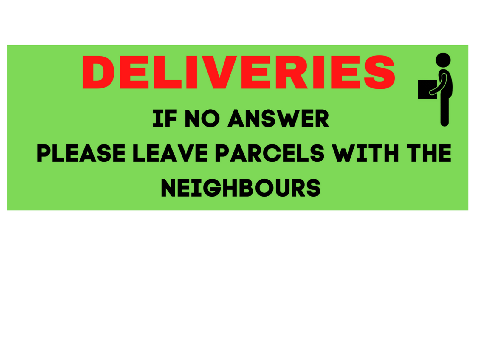 delivery instructions signs parcel letters instructions stickers UK ...