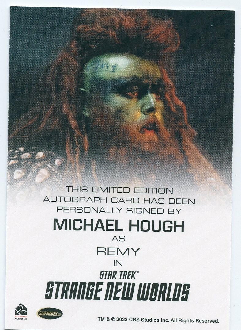 LE Star Trek Strange New Worlds S1 Autograph Michael Hough as Remy Full ...