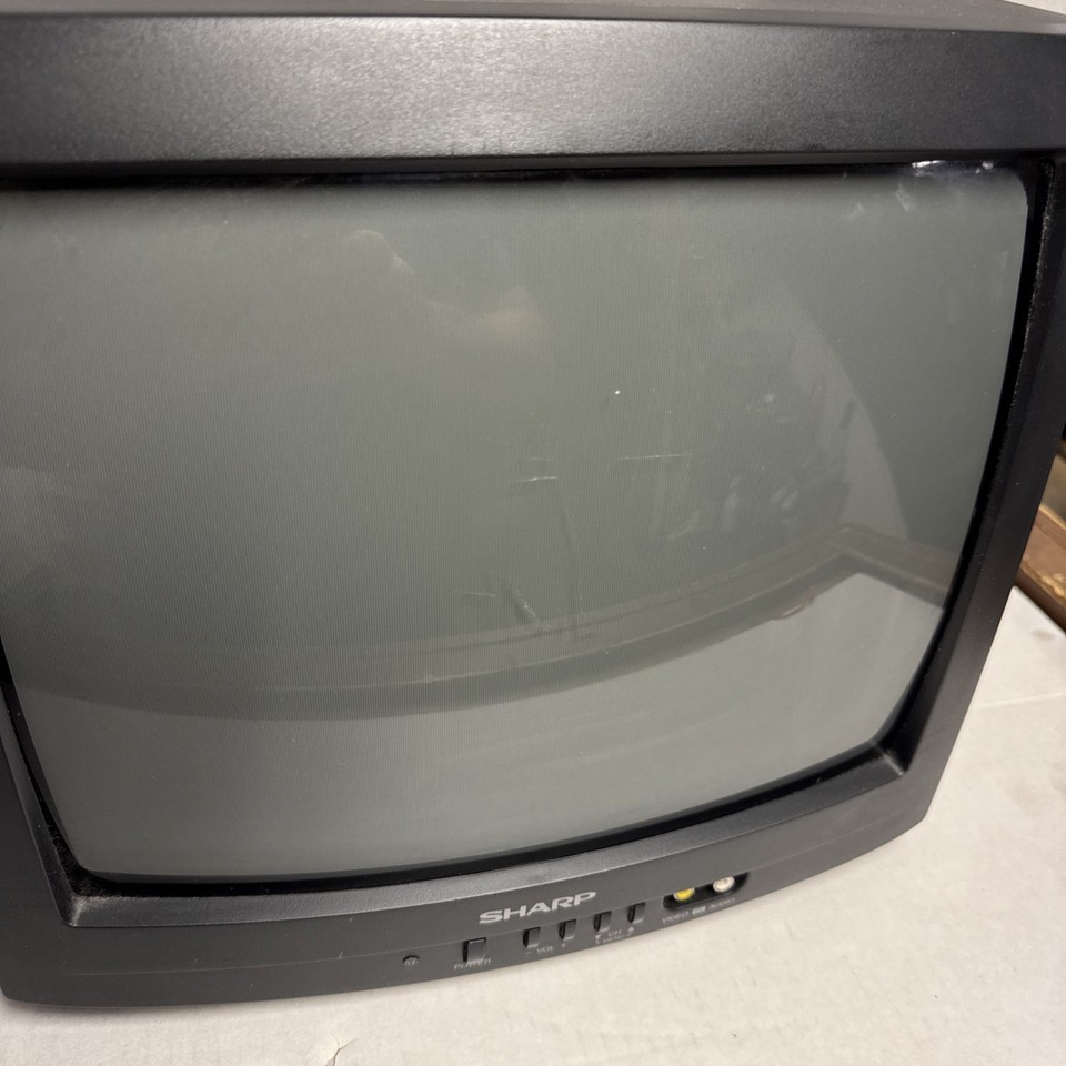Vintage Sharp 13" Retro Gaming CRT TV 13N-M100B Front AV Tested Working ...