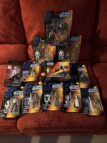 Lot Of 12 Star Wars Power Of The Force Deluxe Red Card New Mint Job Lot ...