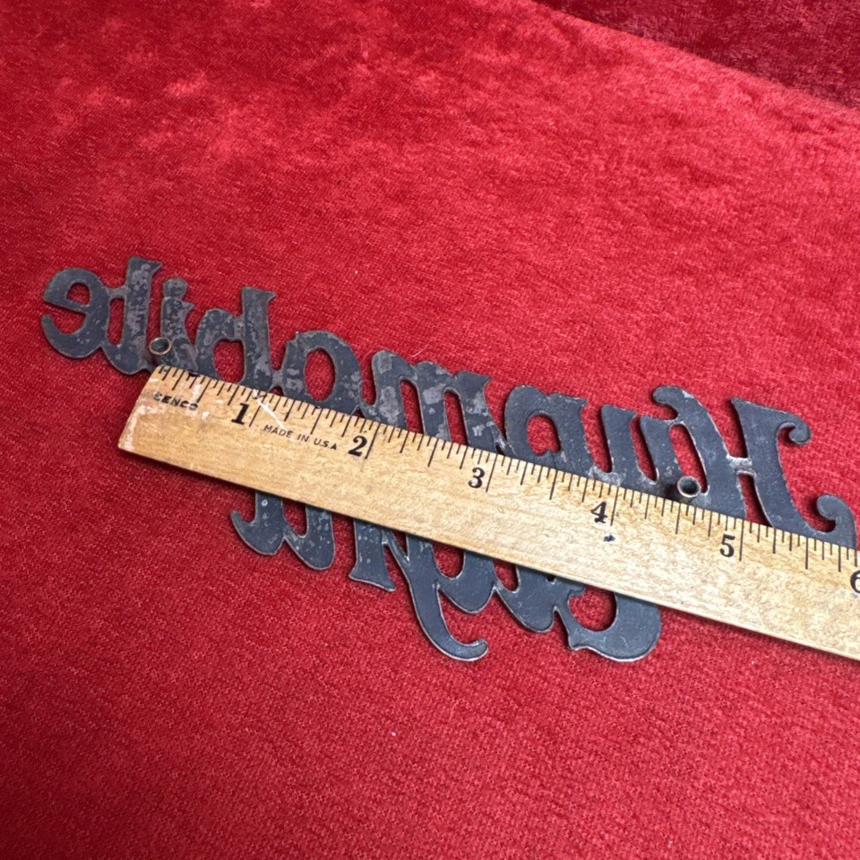 Barn Find 1920s Hupmobile Eight Radiator Grille Emblem Badge Script | eBay