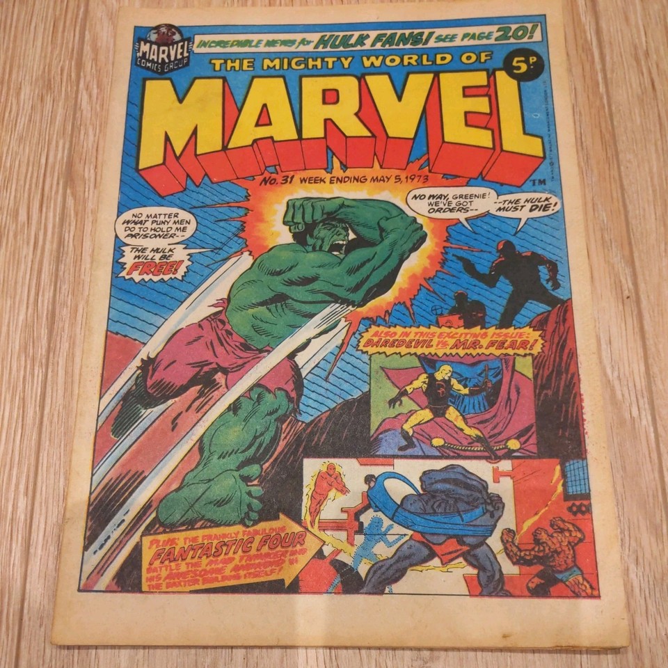 Mighty World of Marvel #31 MARVEL UK 1973. Stan Lee. Bronze Age comic ...