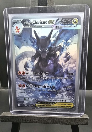Pokemon Mega Charizard Ex Holofoil Card CUSTOM FANART Phantasmal Flames ...