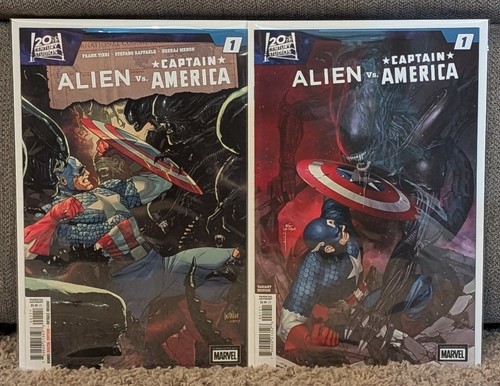 Alien vs. Captain America #1 (2025) 2 Cover Lot Marvel Leinil Yu Lee ...