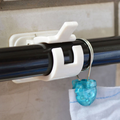2pcs Hanging Rod End Hanging Clip Adhesive Wall Hanging Curtain Hanging ...