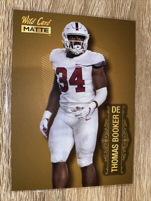 Thomas Booker 2022 Wild Card Matte #MB-103 Gold RC Stanford Houston ...