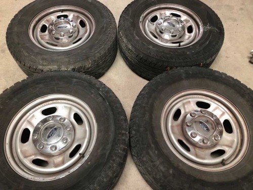 10-17 Ford F350 Super Duty 8 Lug Set Of 4 17x7-1/2 5 Spoke Steel Argent ...