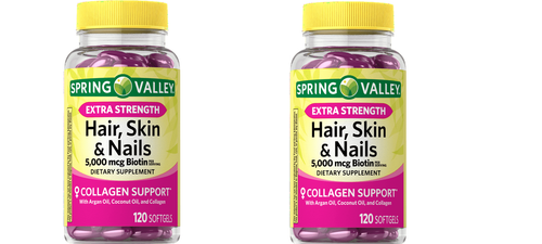 Spring Valley Hair Skin & Nails Caplets Dietary Supplement 240 Count W ...