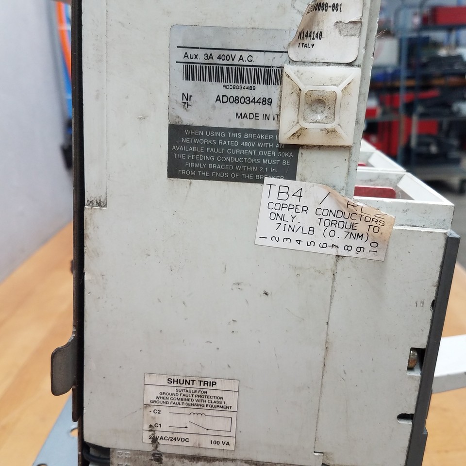 ABB S7H Sace S7 K7TK-2, Circuit Breaker 3 Pole 600VAC K7TK-2 1000A ...