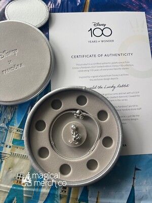 2023 Disney Parks Pandora 100 Oswald Charm & 100th Bracelet 7.5” 19cm ...