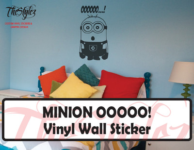 Despicable Me Minion OOOOO!Pixar Cartoon logo Wall Vinyl Sticker | eBay